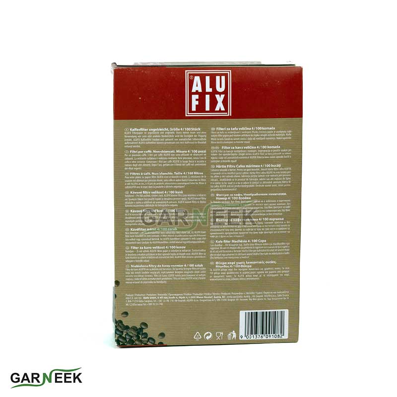 فیلتر قهوه الوفیکس Alufix سایز 4 کد 236 | قهوه گارنیک